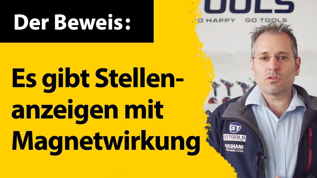 Axel Haitzer macht Firma "GOTOOLS" glücklich - Stellenanzeige mit ...
