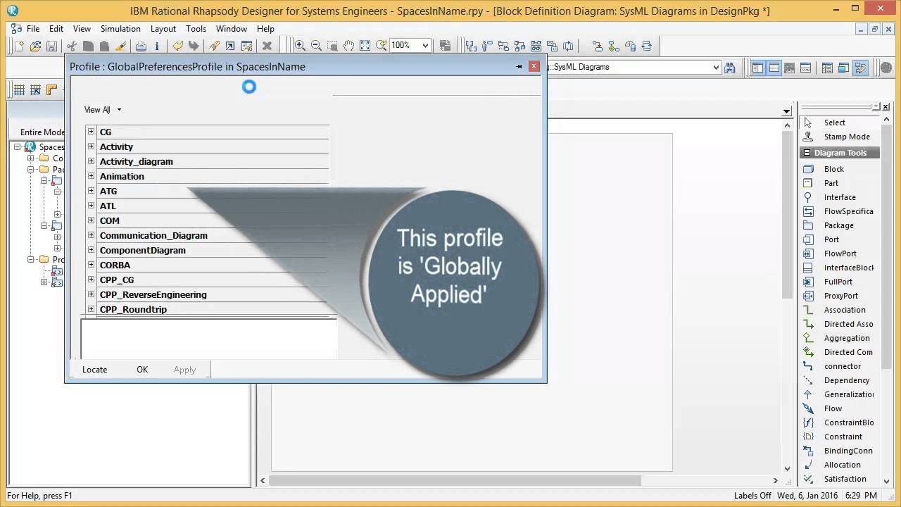 IBM Rational Rhapsody Intermediate Tip #2 - Allowing spaces in names ...