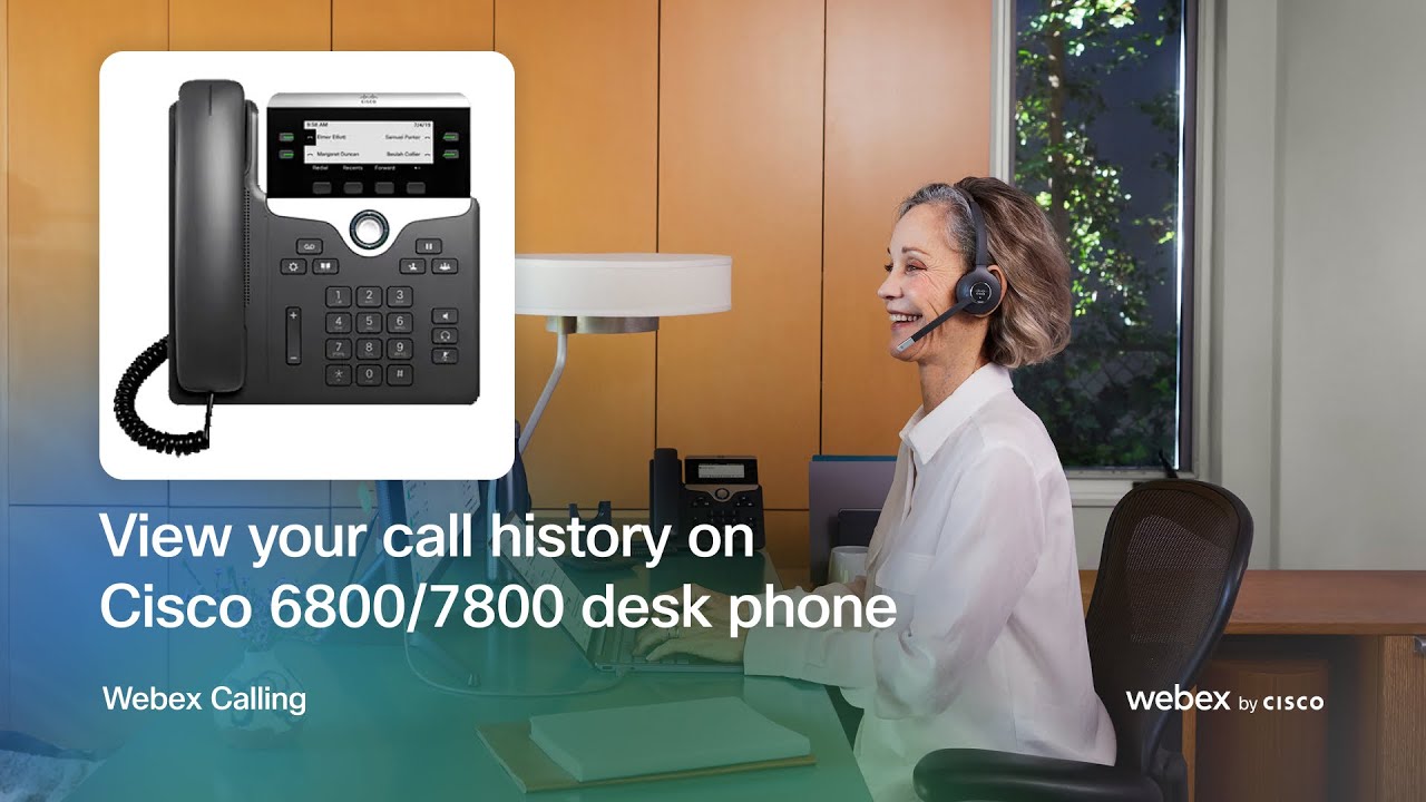 View your call history on Cisco 6800/7800 desk phone - YouTube
