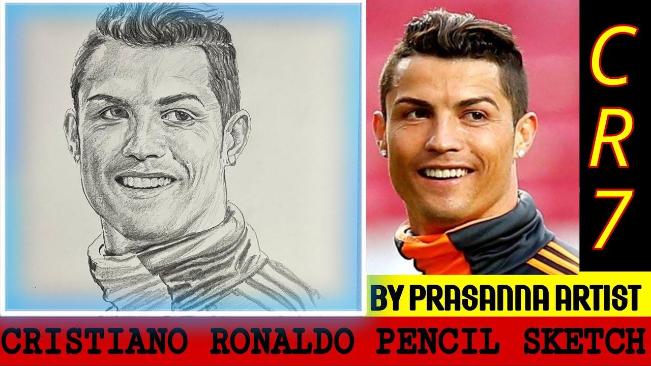 Learn how to draw_Cristiano Ronaldo’s pencil sketch|| Timelapse #art# ...