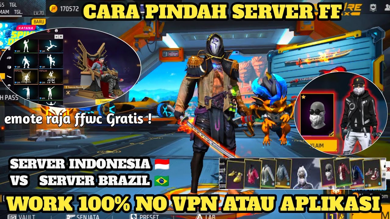 CARA PINDAH SERVER BRAZIL FF TERBARU TANPA HAPUS AKUN UTAMA - ID UMAM TGL - YouTube