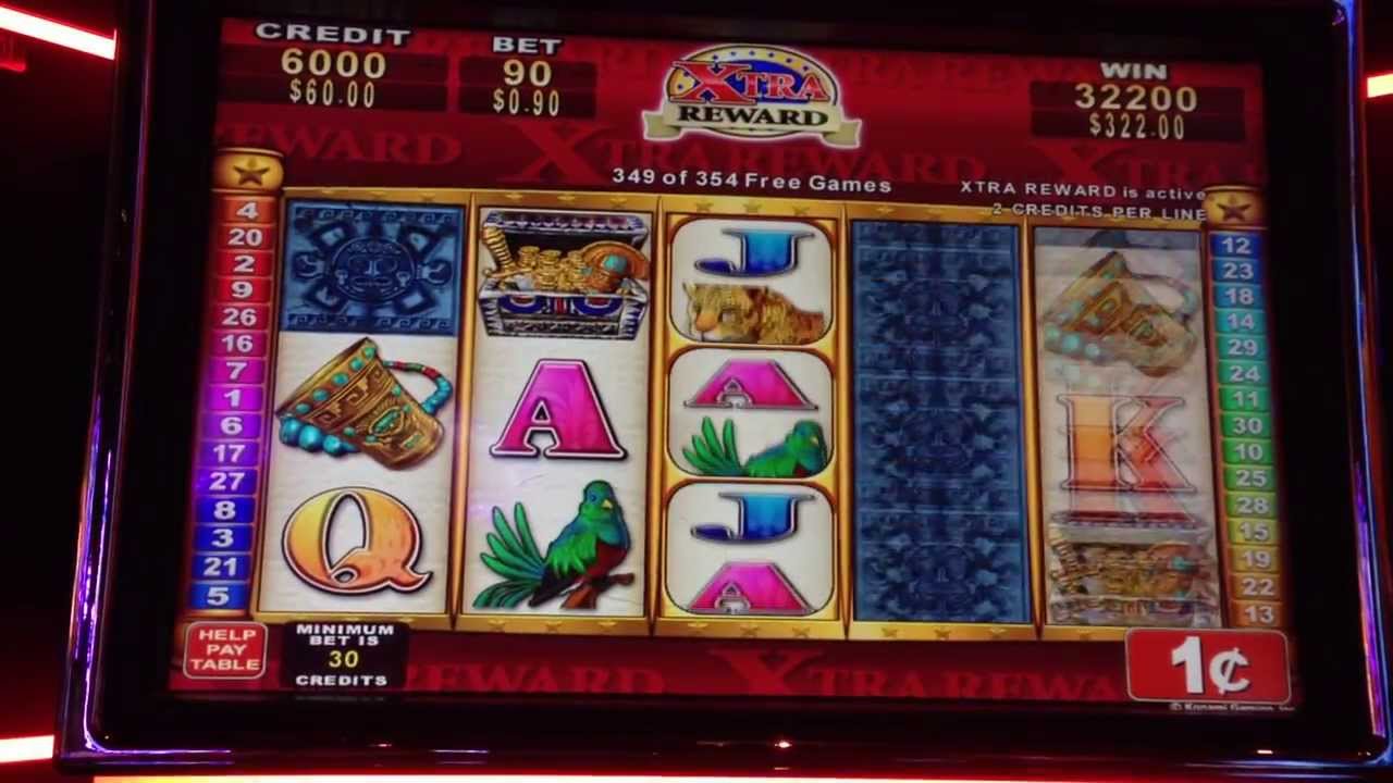 Mayan Chief - Konami Slot Machine Bonus Win - Final 25 spins of 354 ...
