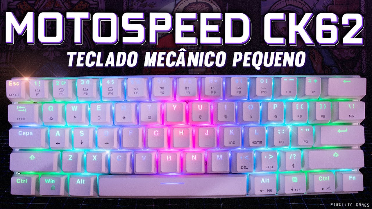 Review Teclado CK62 Motospeed - Teclado mecânico muito pequeno # ...