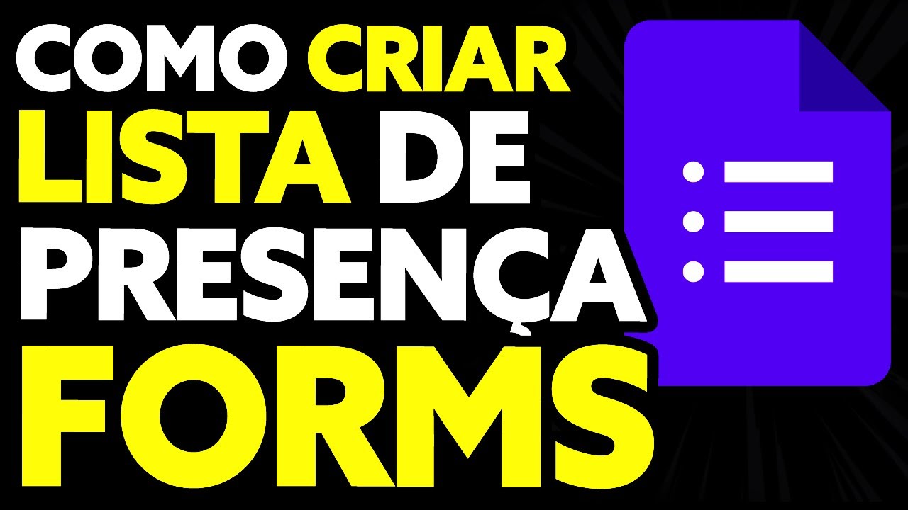 Como Criar Uma Lista de Presença no Google Forms (Fácil!) - YouTube