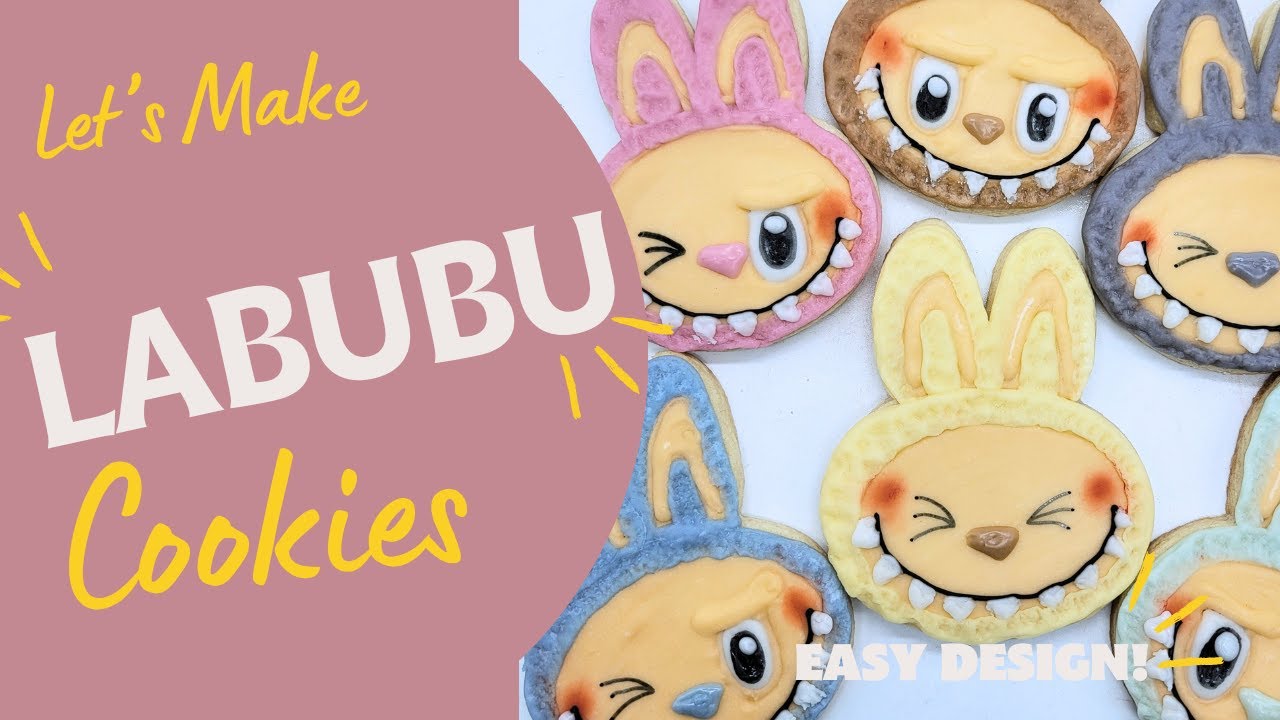 Labubu Cookie Decorating [Let's Decorate 6 Labubu Cookies with Glaze ...