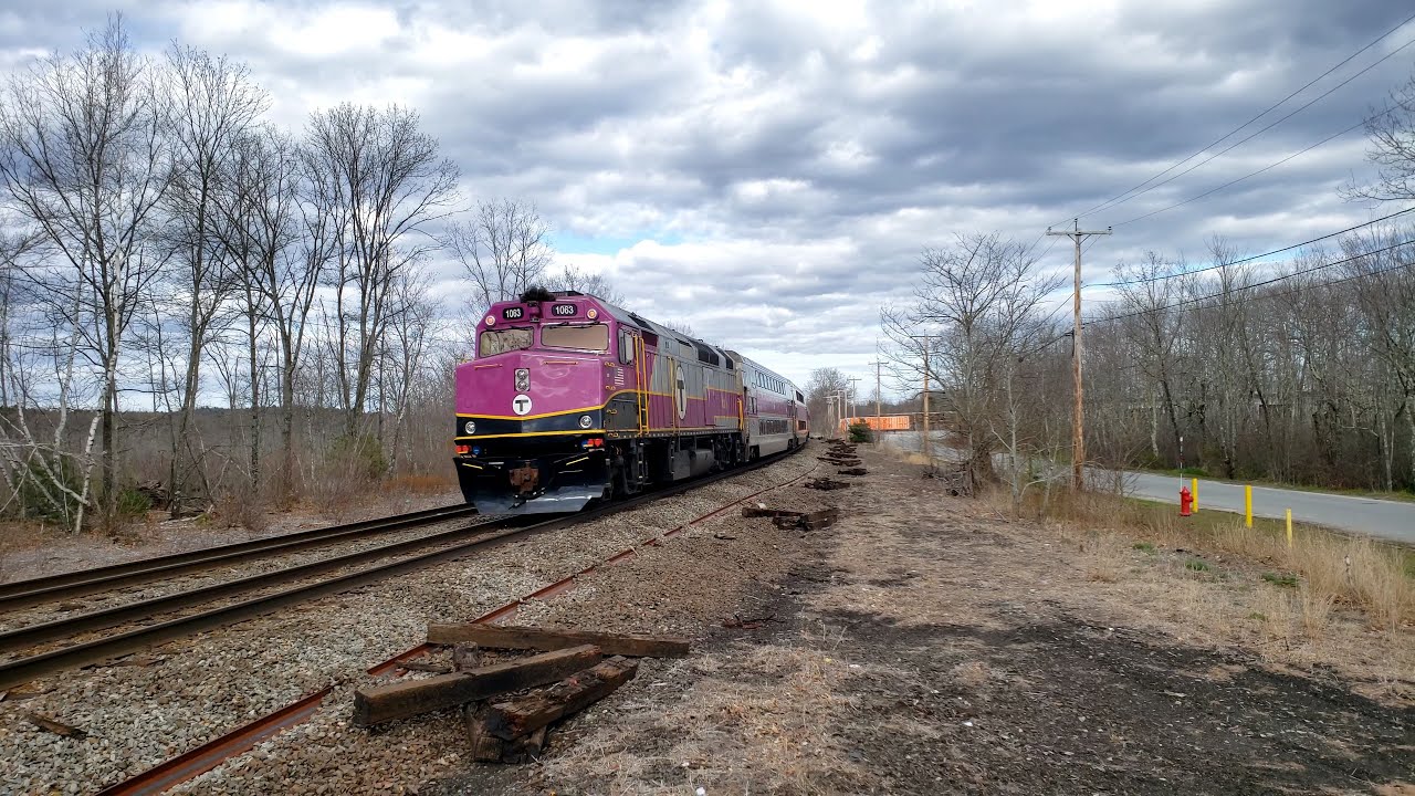 MBTA F40ph-3c 1063 westboro ma - YouTube