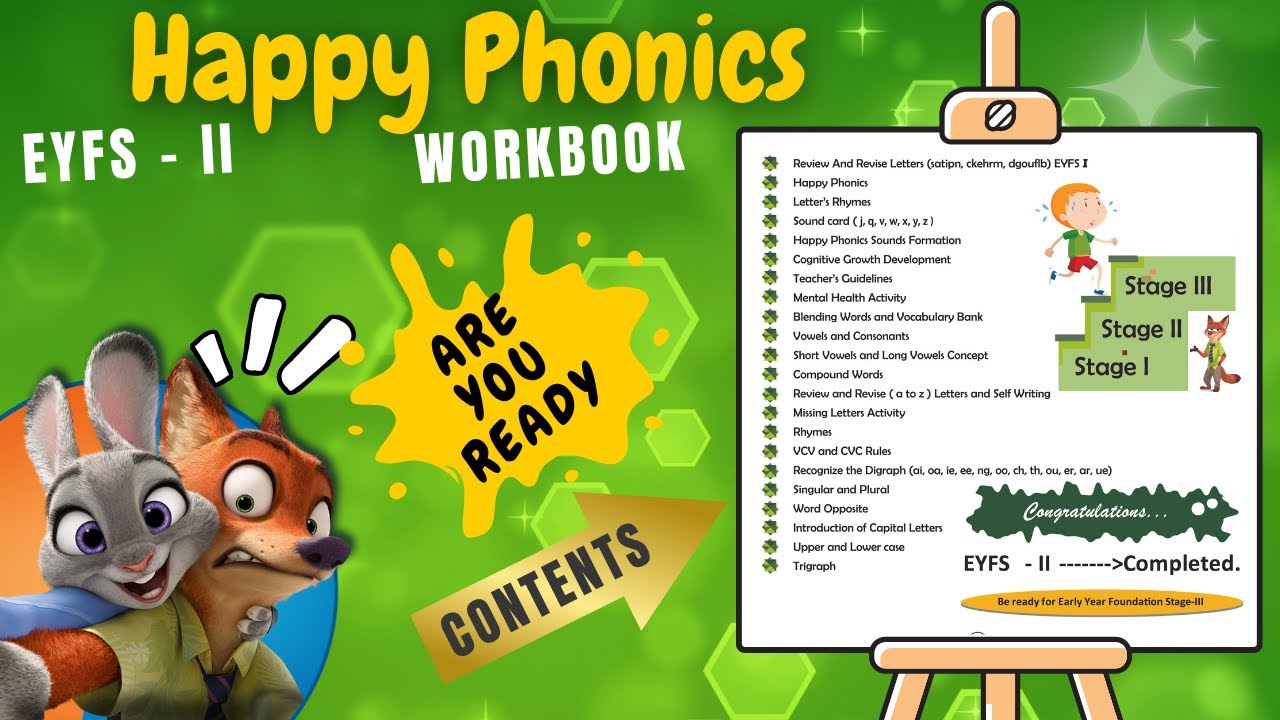 New Contents of Happy Phonics Workbook | EYFS - II | | 2 | - YouTube