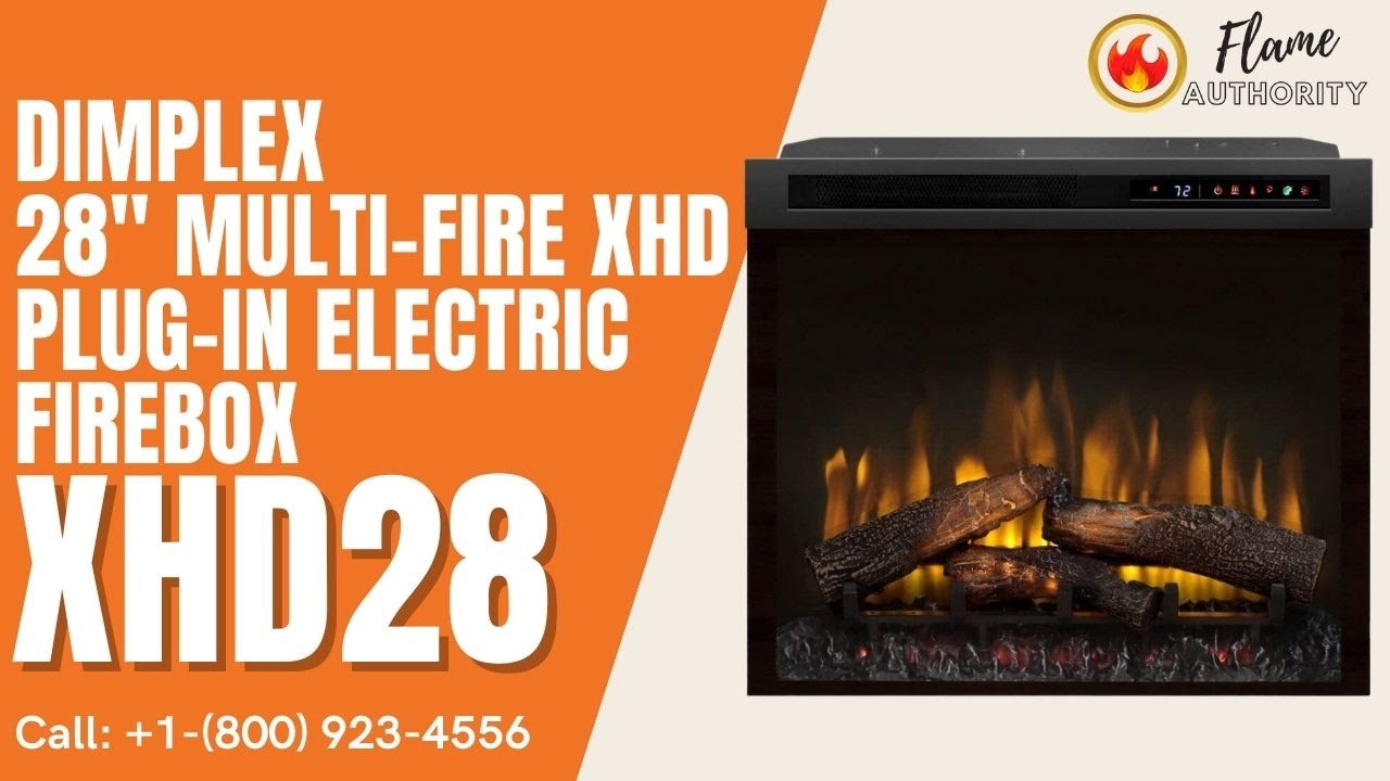 Dimplex 28" Multi-Fire XHD Plug-in Electric Firebox XHD28 - YouTube