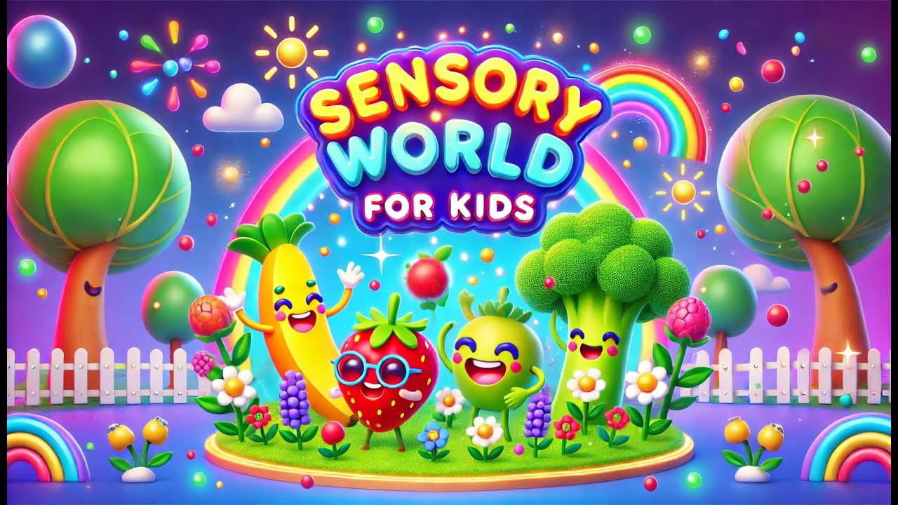 🌈Sensory World for Kids Smoothie Mix!- Fun Dance Video with music and ...