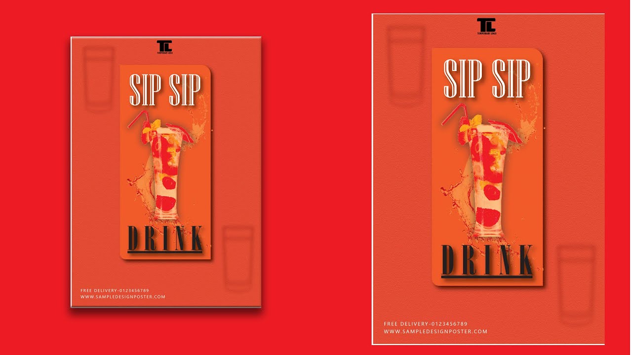 poster design for Beginners Rectangular shape design With glass | Adobe ...