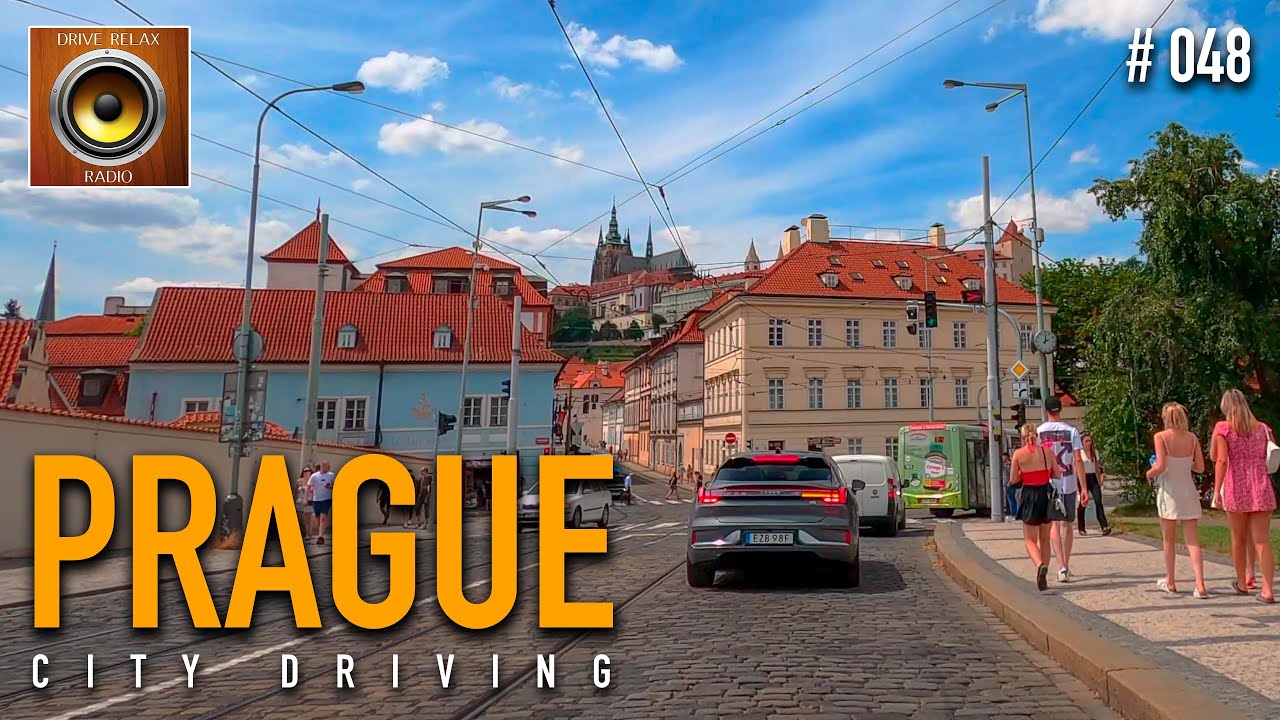 Driving from Prague along the Vltava River southwards 🎹 Czech Republic ...