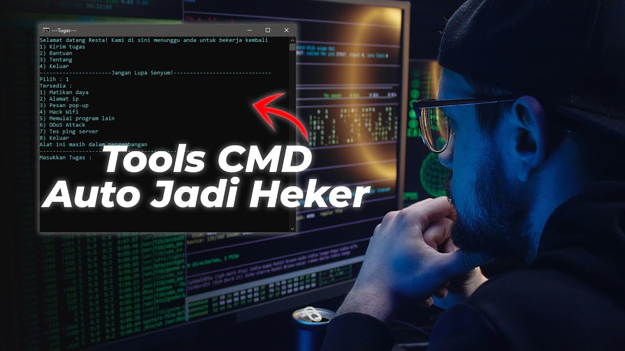 Auto Keliatan kek heker! Script CMD Batch 7 Tools DownHex - YouTube
