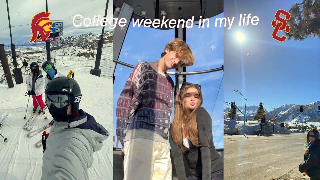 college weekend in my life at USC (skiing, parties & more) - YouTube