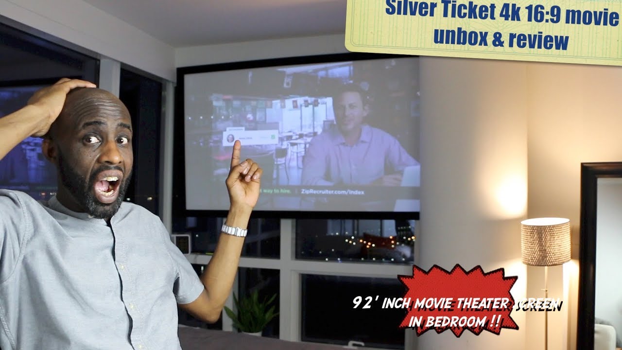 Silver ticket 4k cinema screen 92' inch for bedroom movie theater ...