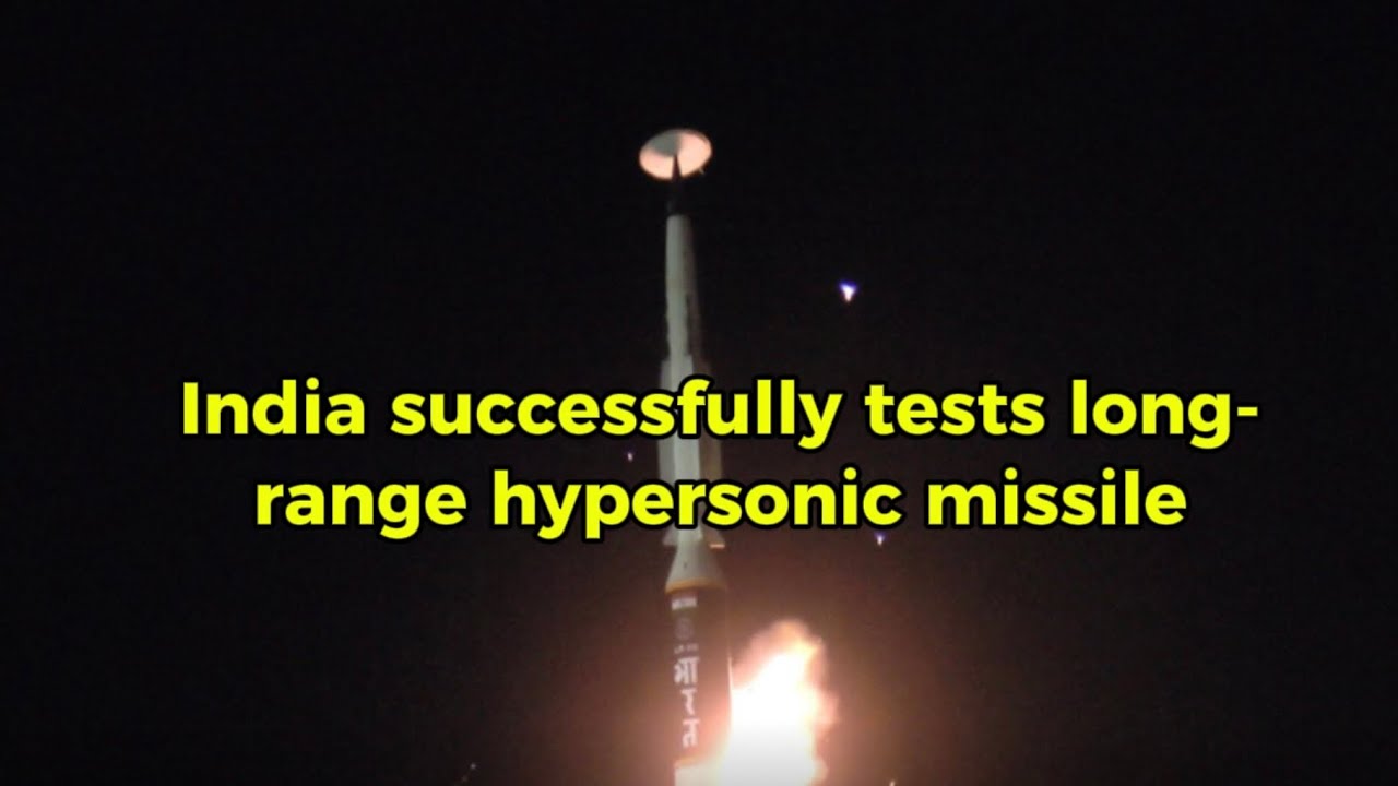 India successfully tests long-range hypersonic missile - YouTube