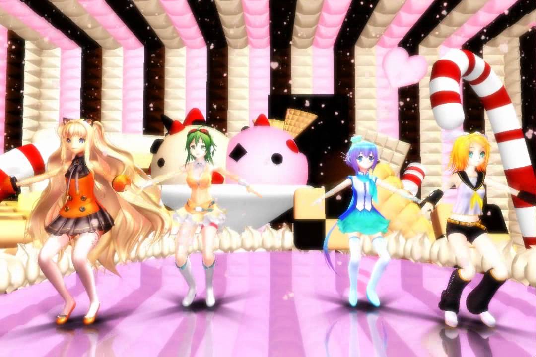【MMD】 CANDY CANDY 【SeeU*GUMI*Aoki*Rin】 - YouTube