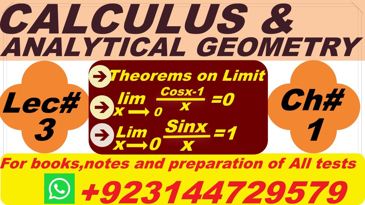 Lecture No. 3 || Calculus | Theorems on Limit and their proof || Chap ...