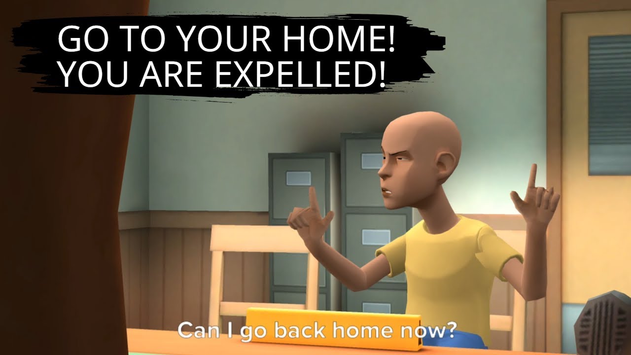 Caillou Gets Grounded for failing the Math exam again / Plotagon - YouTube