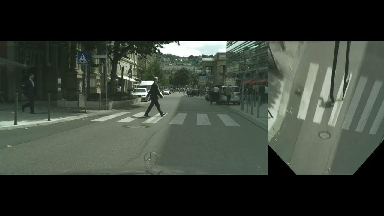 BEV(Bird's Eye View) images with Cityscapes test image. Example 02 ...