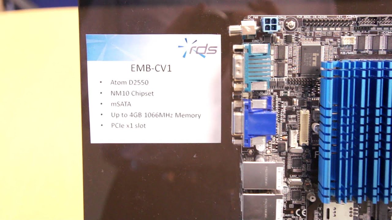 EMB-CV1 is a Mini-ITX motherboard with onboard Intel® Atom D2550 Dual Core Processor - YouTube