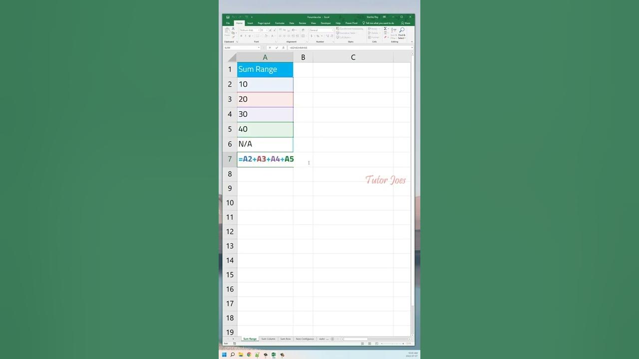 Sum In Excel Day 1 YouTube sum-in-excel-day-1-youtube