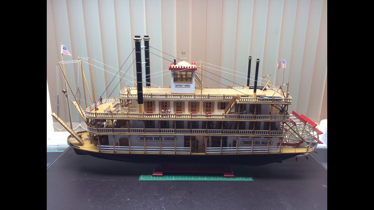 Model Paddle Steamer - YouTube