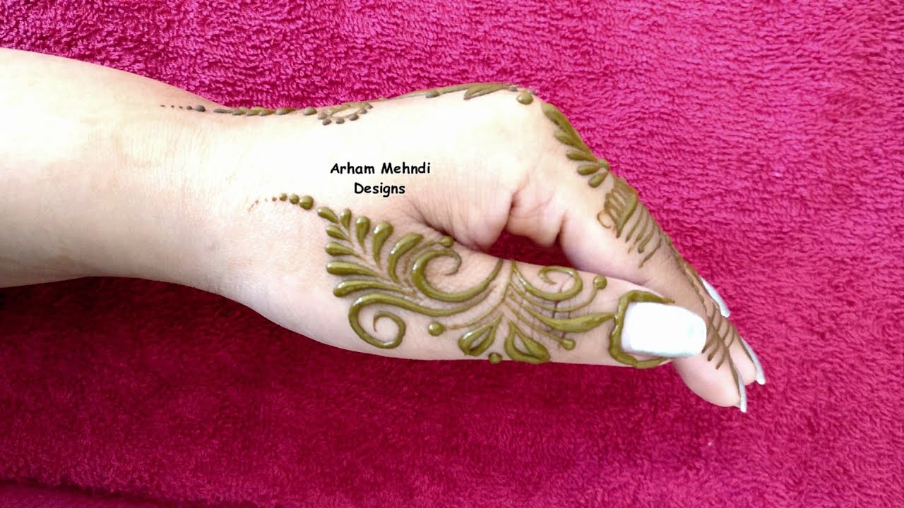 Simple Easy Mehndi Design for Hand || Arham Mehndi Designs - YouTube
