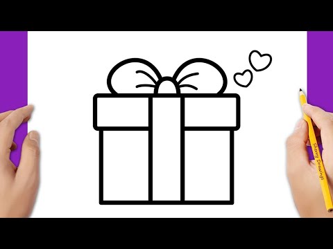 How to draw a Gift Box🎁 || easy Tutorials || gift box draw - YouTube