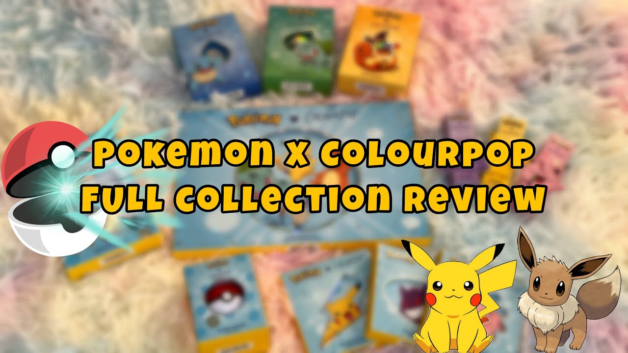 Pokemon x Colourpop FULL collection review! - YouTube