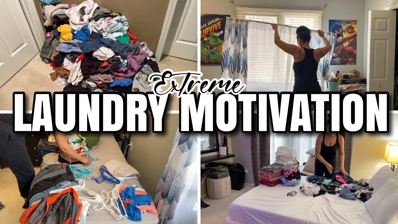 EXTREME LAUNDRY MOTIVATION | WEEKLY LAUNDRY ROUTINE | LARGE FAMILY ...