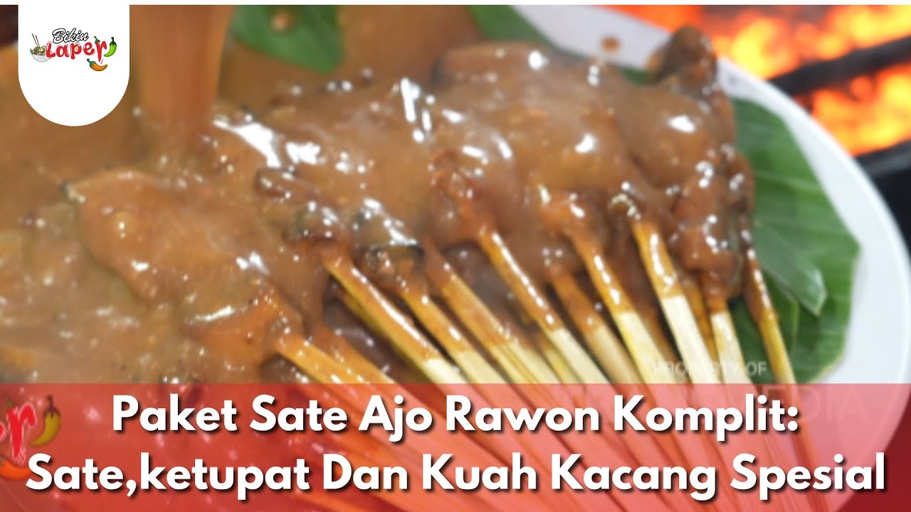 Paket Sate Ajo Rawon Komplit Sate,ketupat Dan Kuah Kacang Spesial ...