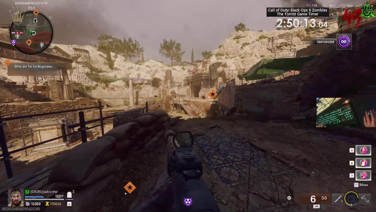 (hr24)The Tomb First Room zombie world records no gums no support - YouTube