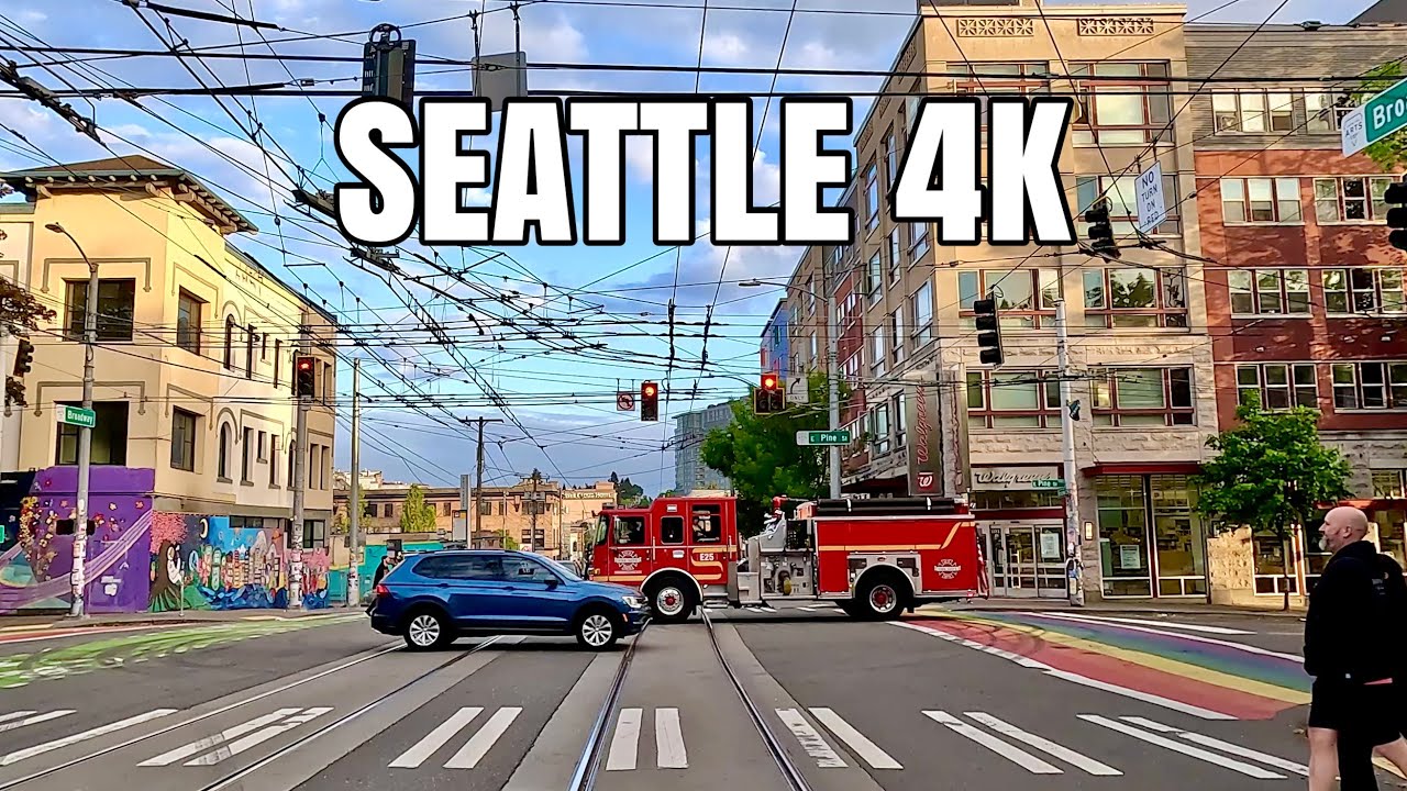 4K Seattle Downtown Drive, Capitol Hill to Chinatown - YouTube