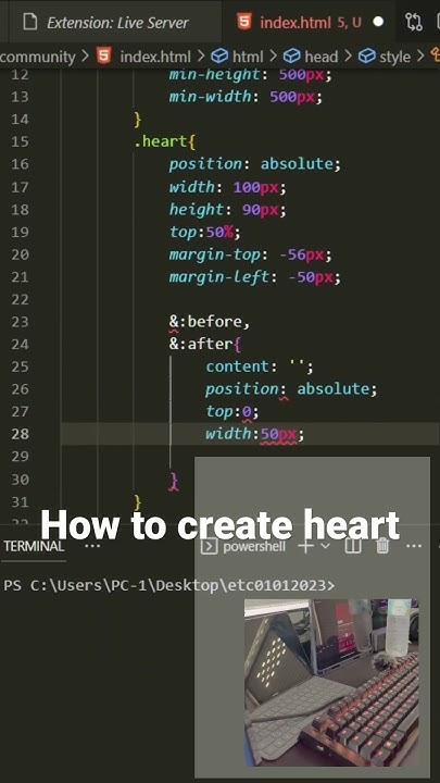 How To Create Heart Css Html Html5 Htmltutorial Htmlcss Css3 Hearttouching Youtube