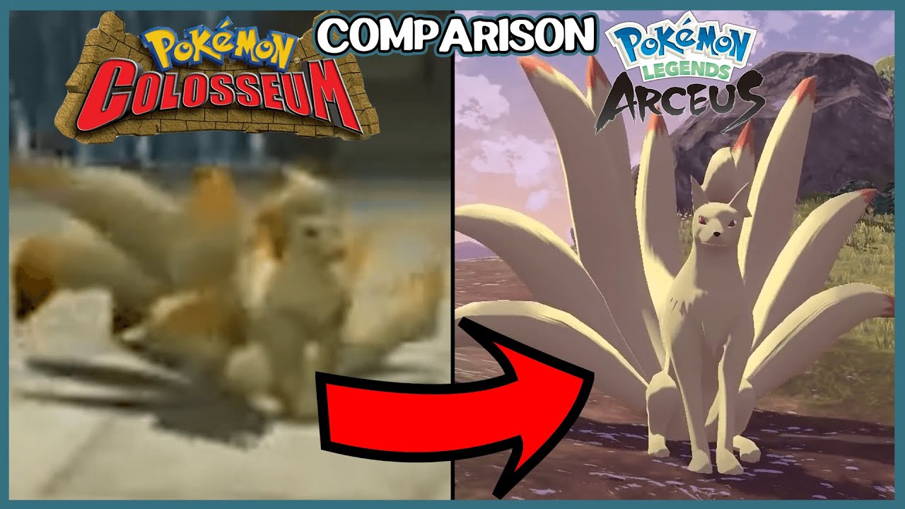 Ninetales idle animation comparison - Pokemon Legends Arceus - YouTube