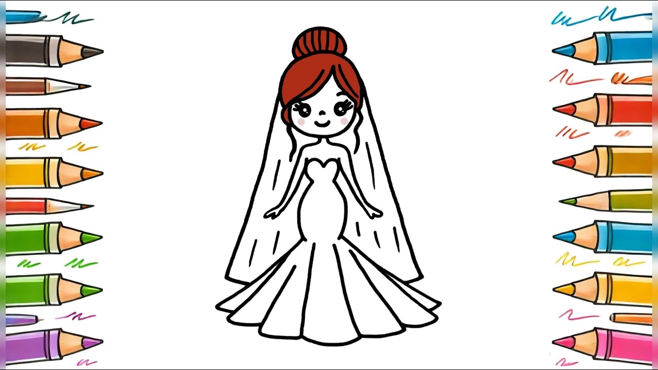 Draw a Beautiful Bride! - YouTube