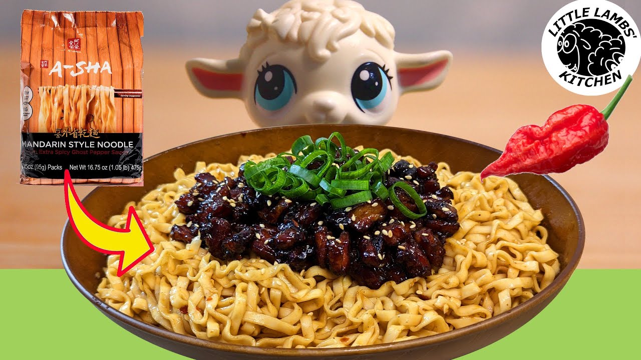 A-SHA Mandarin Noodle 🍜(Ghost Pepper Sauce) Review With Homemade ...
