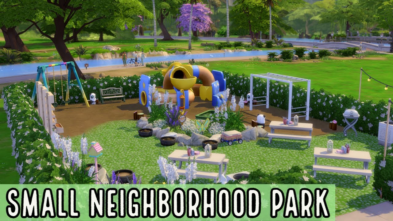 Small Neighborhood Park | Rebuilding Willow Creek | Sims 4 Speed Build ...