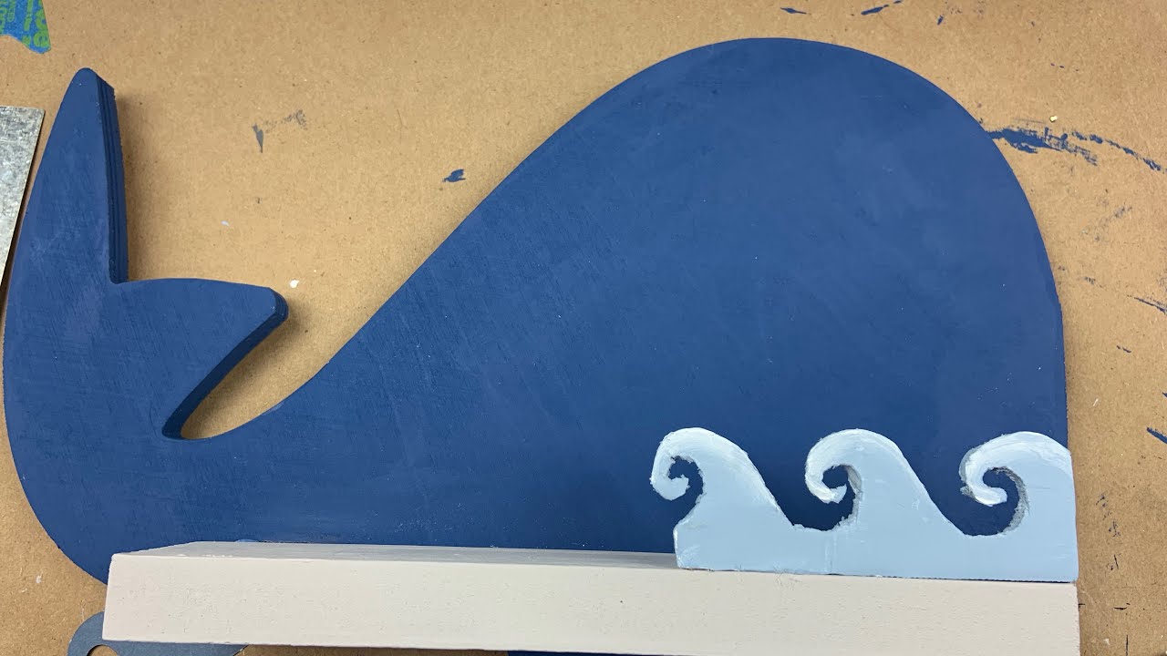 Diy nautical whale shelf - YouTube