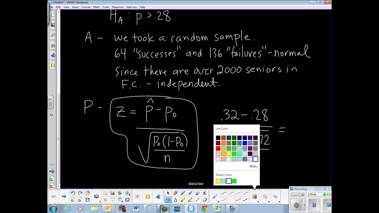 One Proportion Z-Test - YouTube