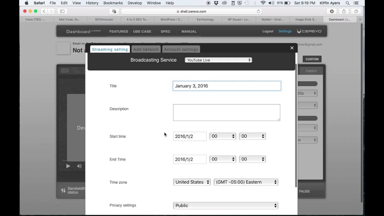 Set Up the Cerevo Live Stream - YouTube