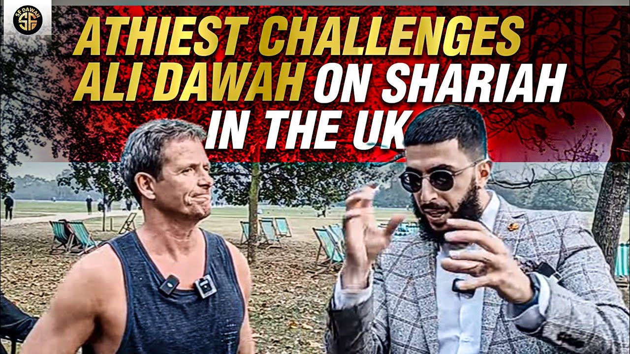 Atheist Challenges Ali Dawah On Sharia in the UK Speaker's corner - YouTube