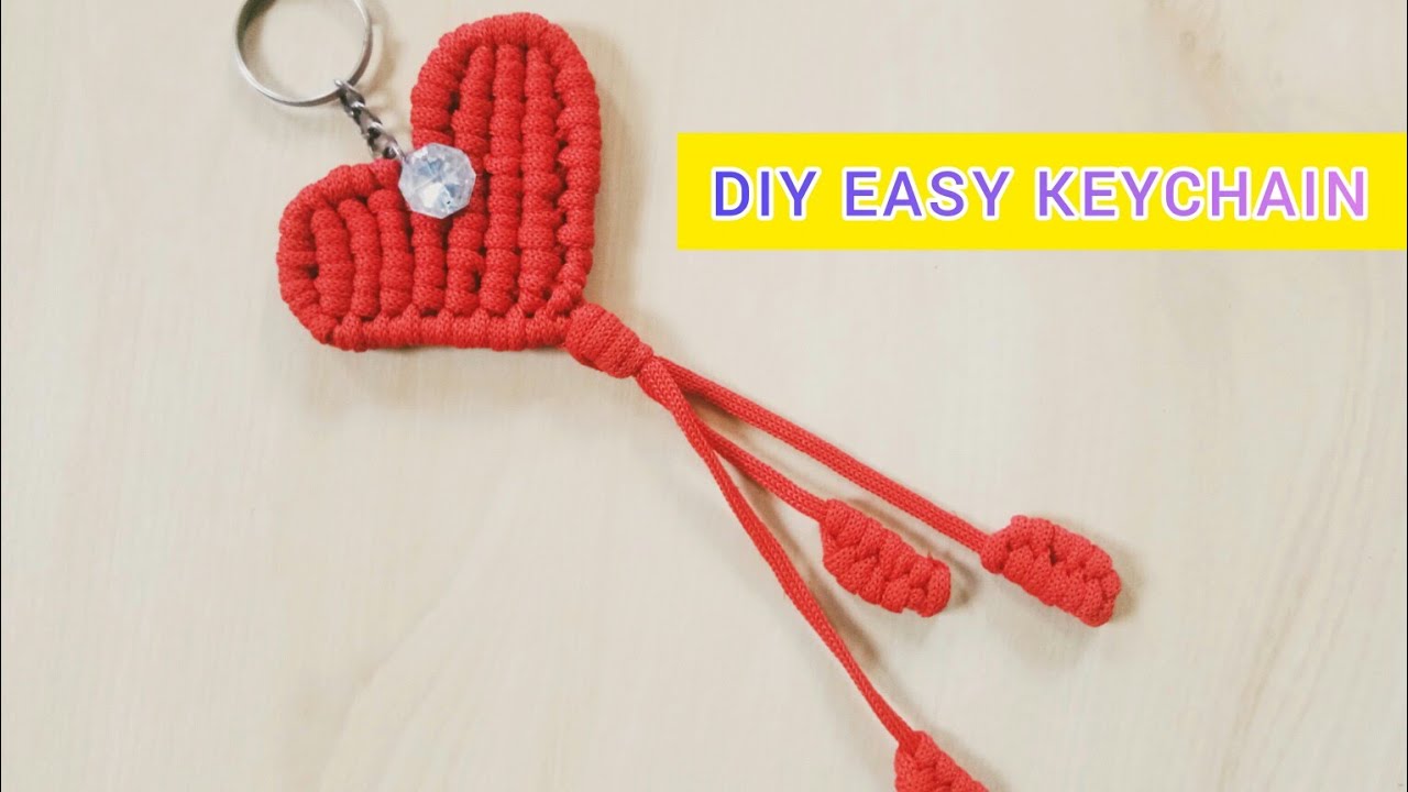 Macrame Heart Keychain | How To Make Macrame Heart Keychain | Heart ...