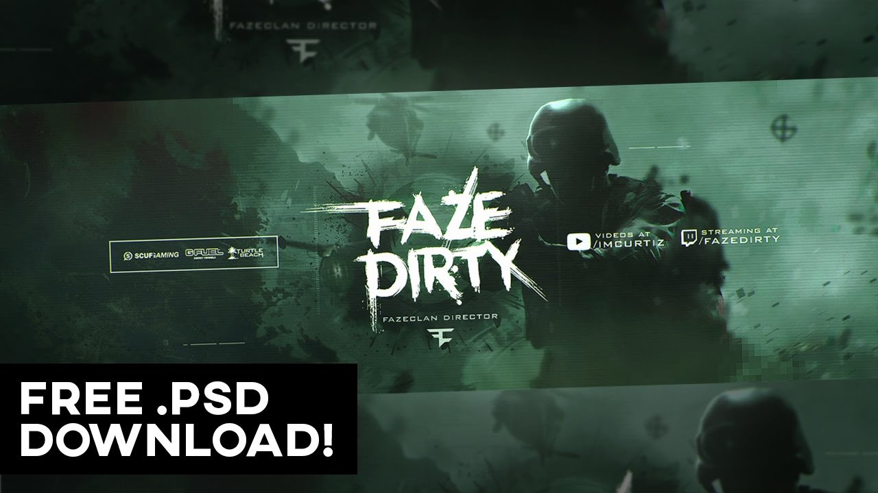 FaZe Dirty MWR Themed Header (+FREE PSD) - YouTube