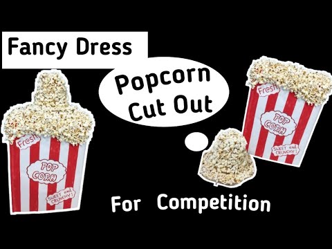 DIY Popcorn🍿Costume for Fancy Dress Competition | How to Make Cardboard ...