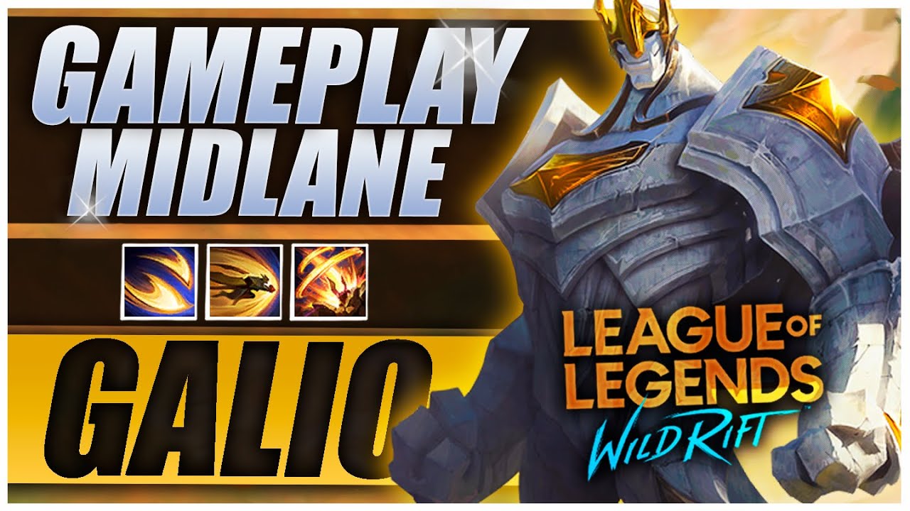 Testei o NOVO CAMPEÃO do LoL Wild Rift! l GALIO Mid Gameplay em PT-BR ...