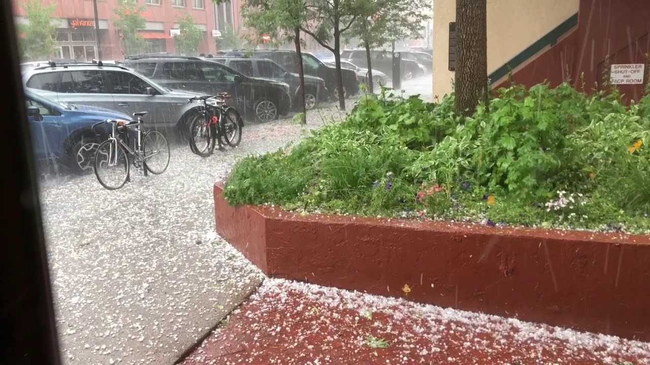 Hail Comes to Boulder, CO - YouTube