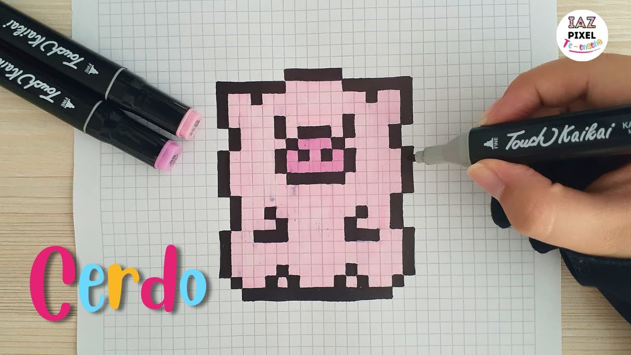 Como dibujar un CERDO en PIXEL ART – Tutorial paso a paso #pixelart # ...