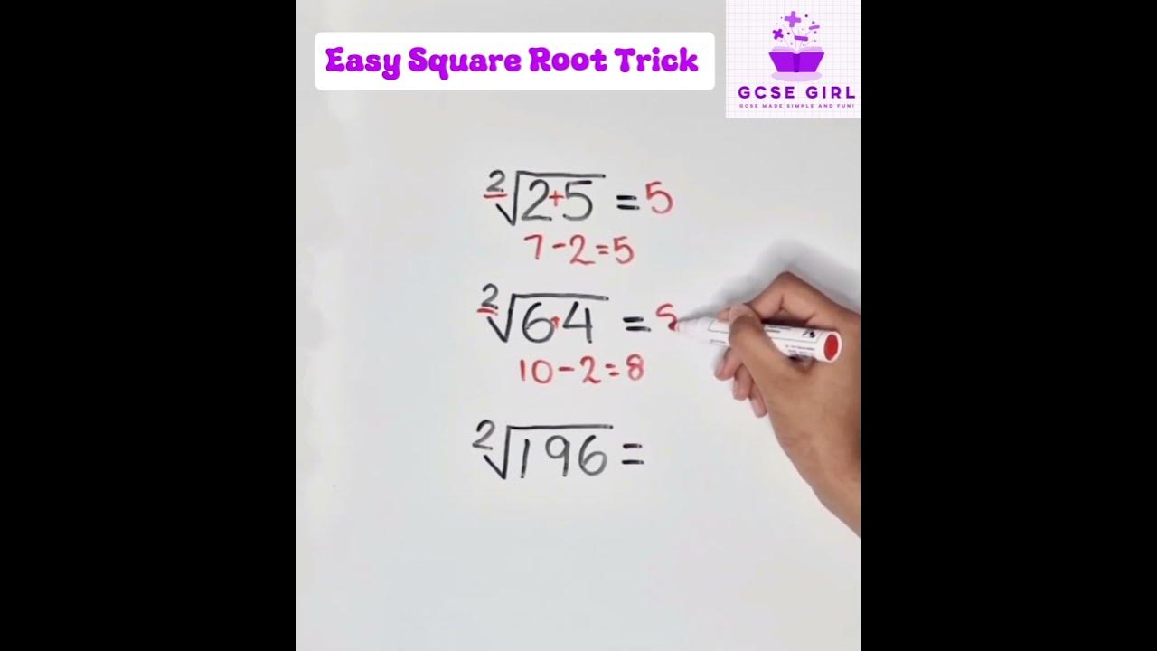 Easy Square Root Math Trick #maths #mathstricks #mathematics #learning #learningtips - YouTube