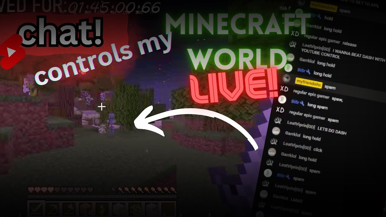 Chat plays MINECRAFT while I SLEEP!🔴LIVE🔴 - YouTube